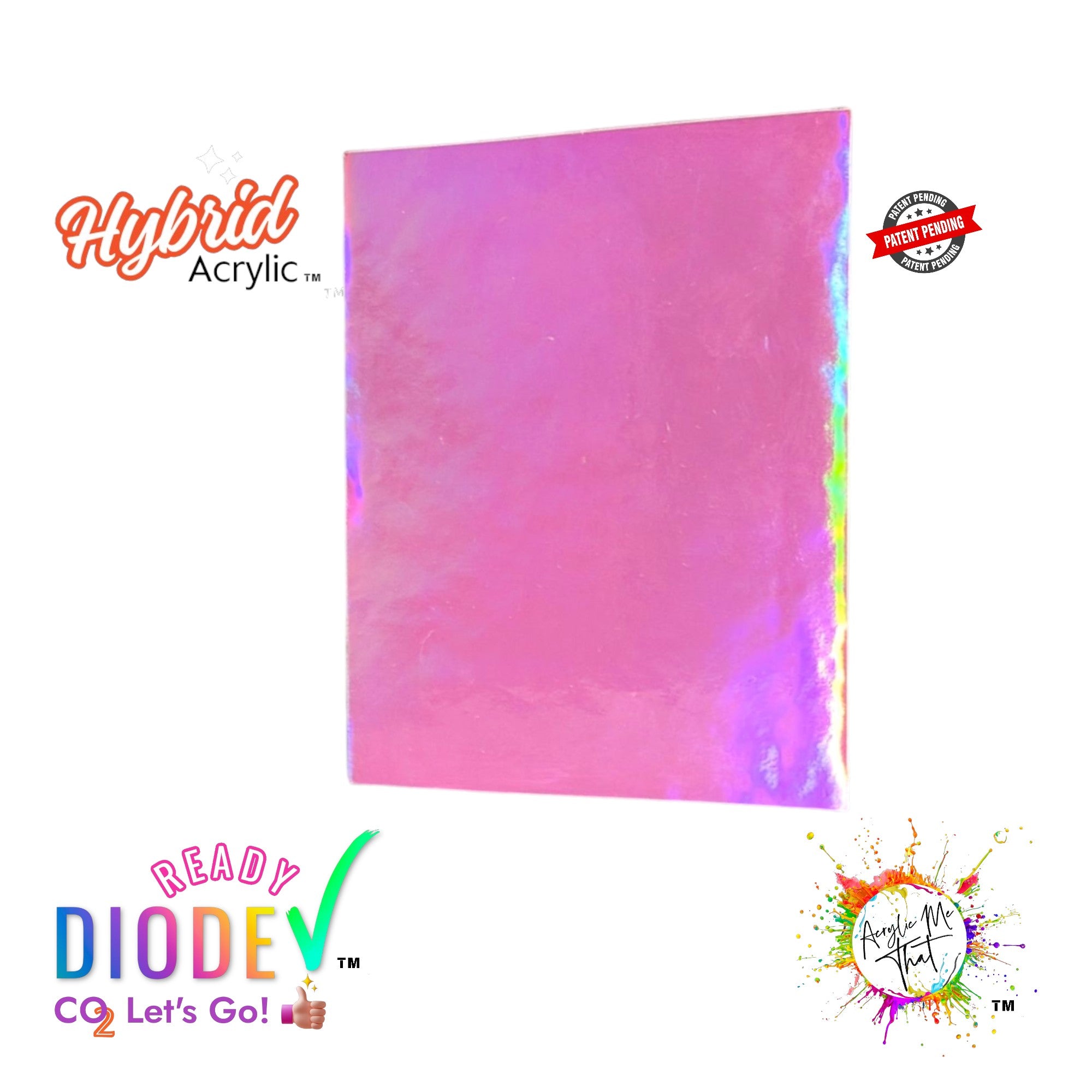 Pink Iridescent Hybrid Acrylic | CO2 and Diode Laser Acrylic Sheets ...