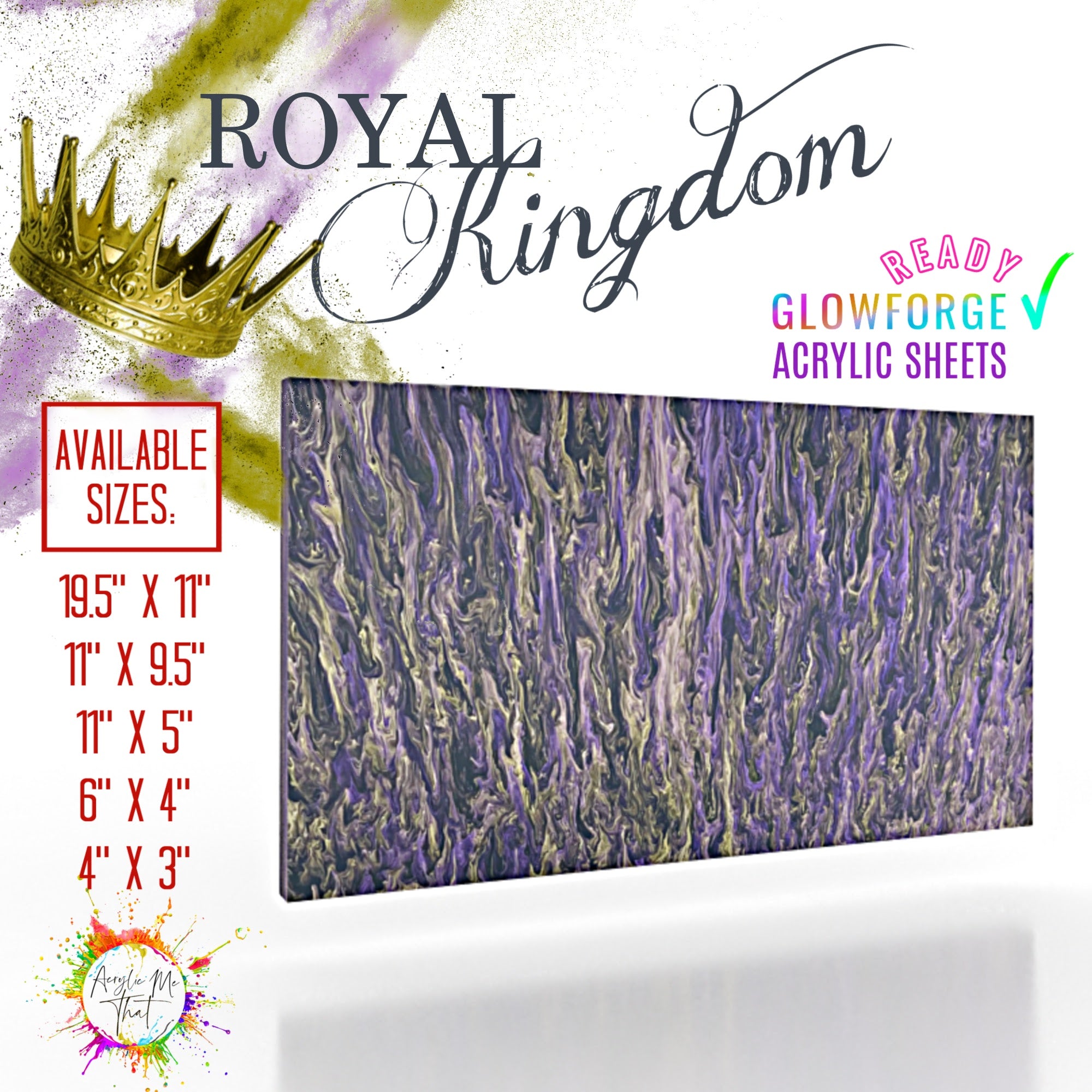 Gold Shimmer Marble Pattern Acrylic Sheet - 1/8 in - purple, black ...